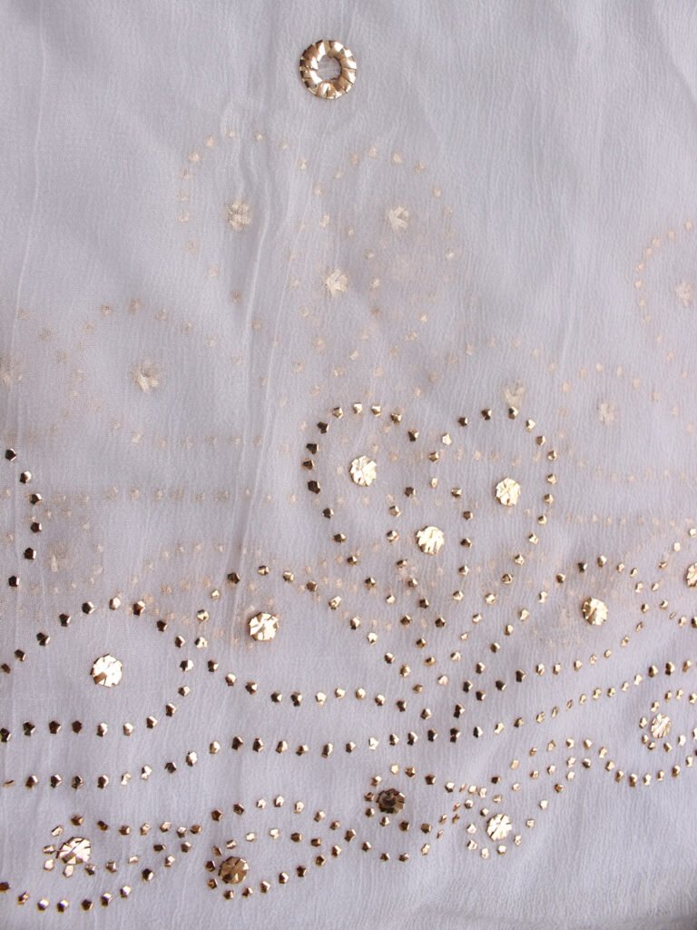 Paisley Mukaish Embroidery Georgette Dupatta – Shilphaat.com