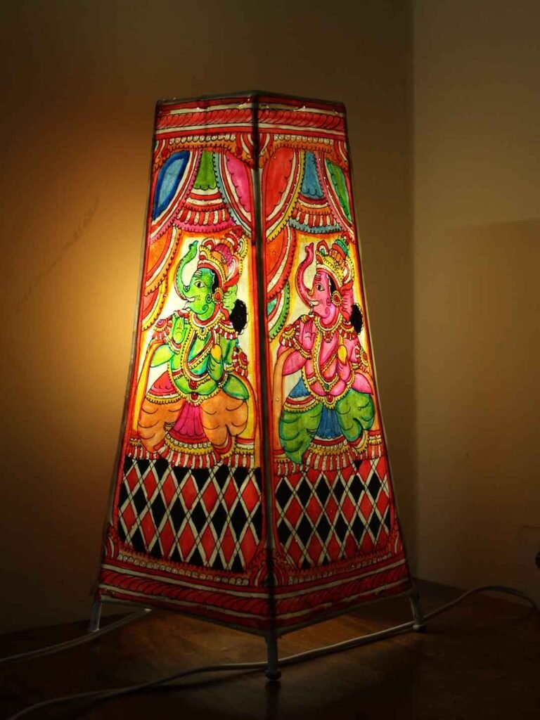 Ganesha, Rectangular Tholu Bommalata Lamp – Shilphaat.com